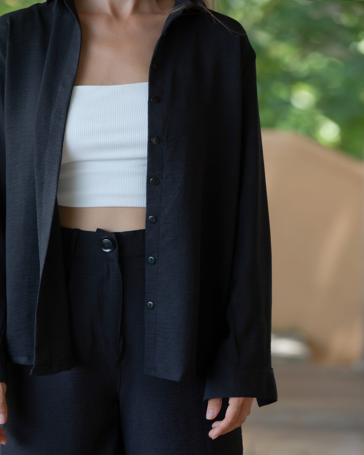 High Waist Short & Button Down Shirt – Mostra Online Clothing Store